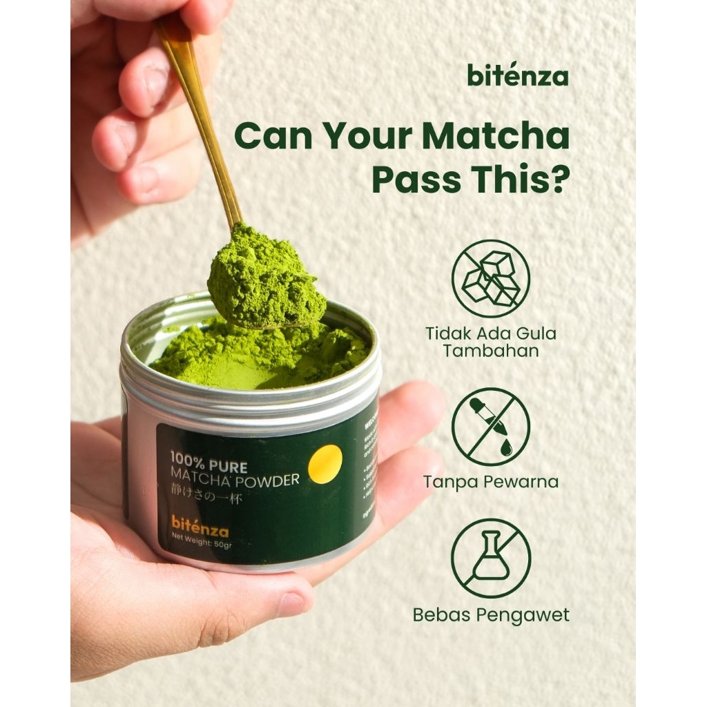 Jual Bitenza - 100% Pure Matcha Japanese Pure Matcha REAL | Shopee ...