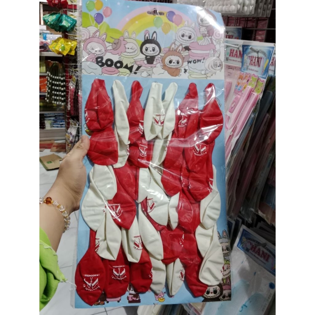 Jual BALON FANSY MERAH PUTIH ISI 40PCS | Shopee Indonesia
