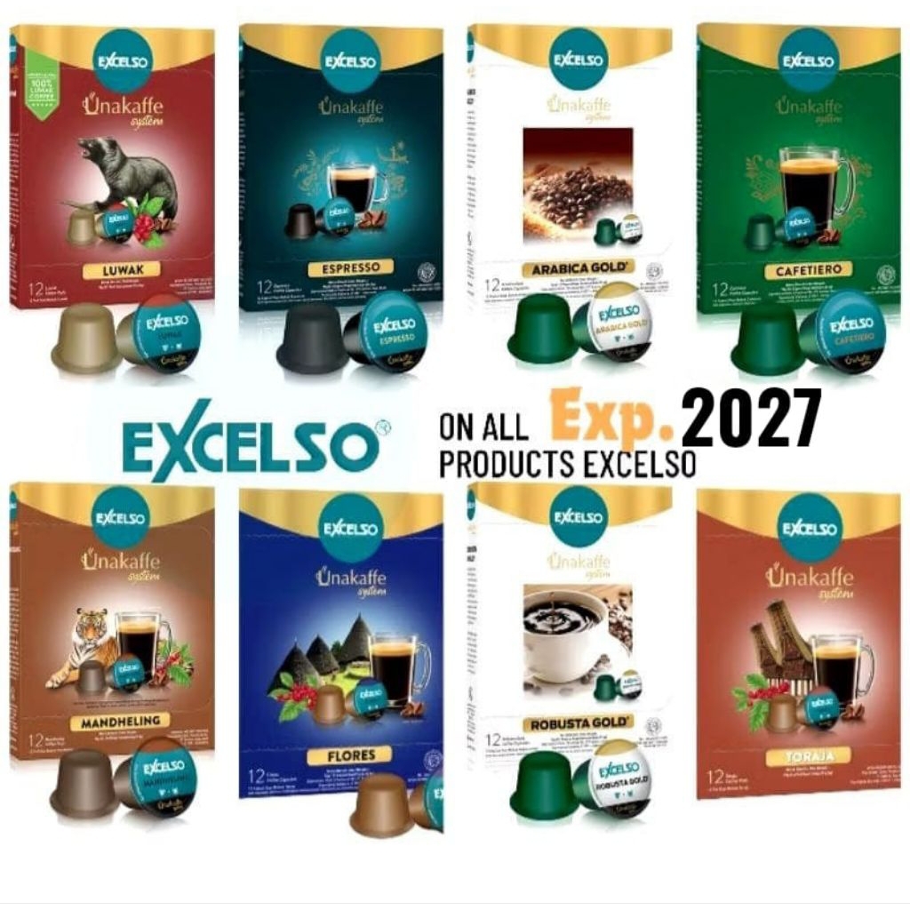 Jual EXCELSO UNAKAFFE CAPSULE kopi kapsul system unakaffe ALL VARIAN ...