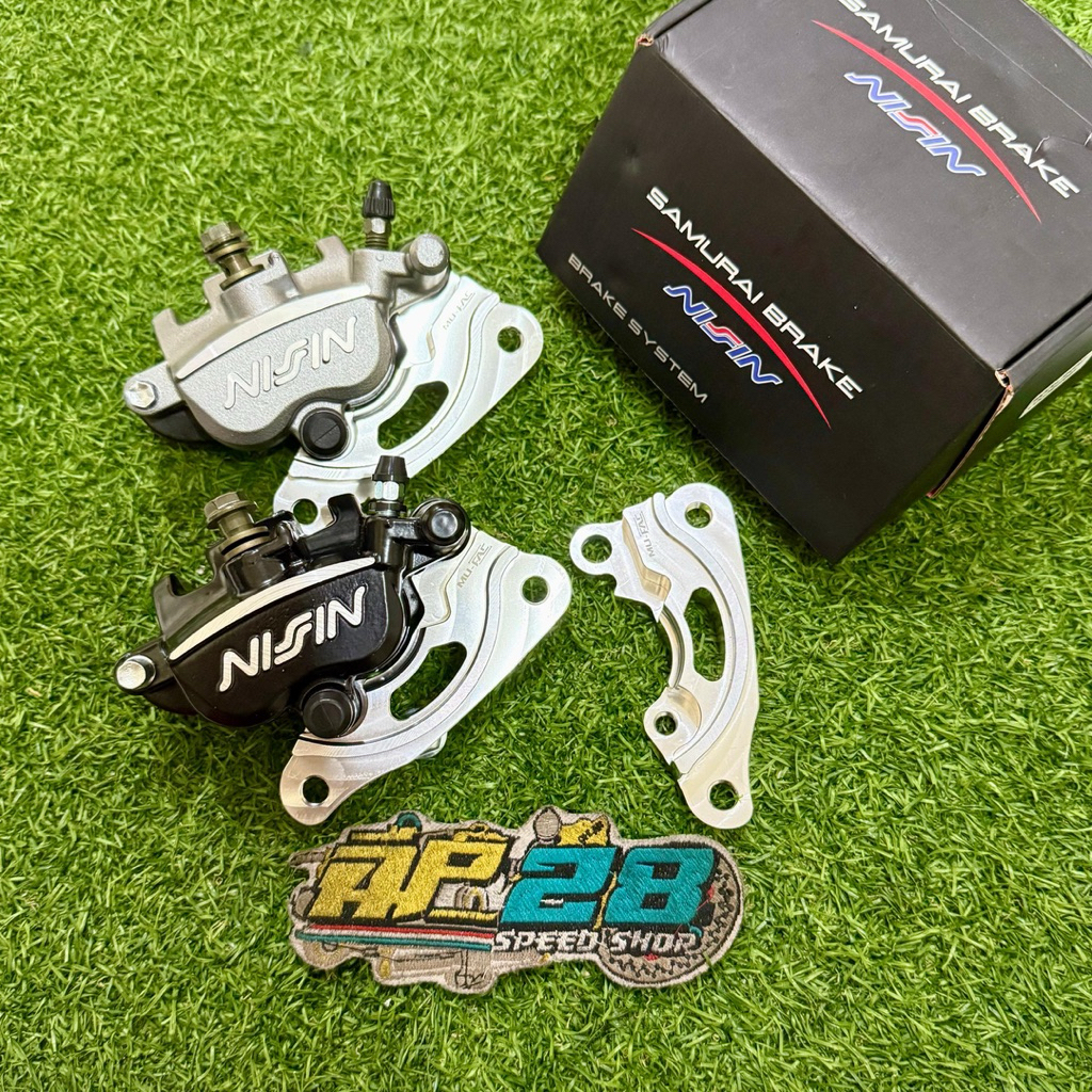 Jual KALIPER SAMURAI 2 PISTON DAN BRAKET CNC MOTOR ( MIO SMILE-FINO KARBU-SOUL KARBU-XEON KARBU ...