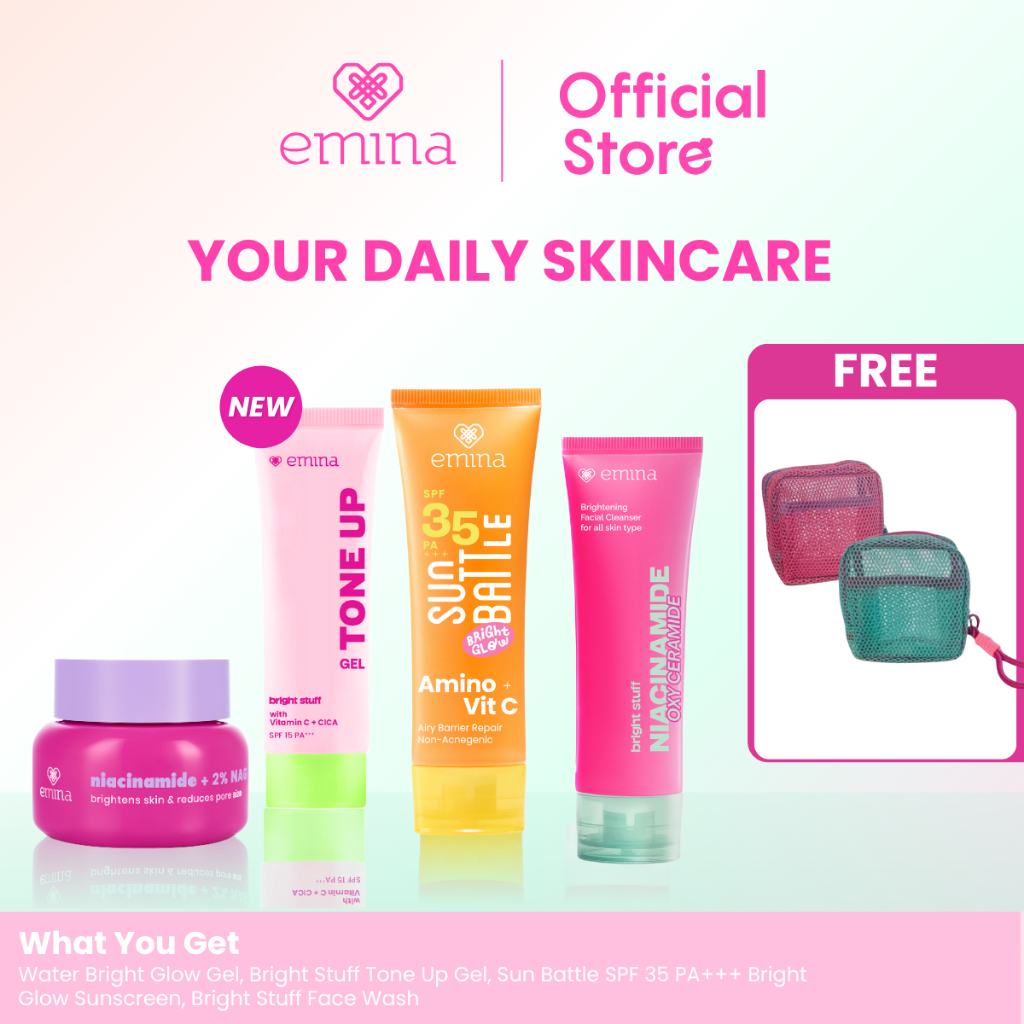 Jual [Paket Glowing] Emina Get 7 - Glowing Set - Skin Barrier ...