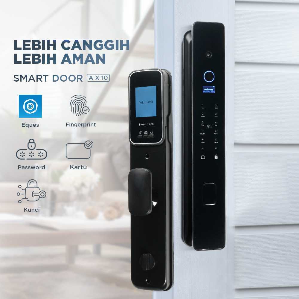 Jual ALOY-X Smart Door Lock Eques App Fingerprint Password Digital ...