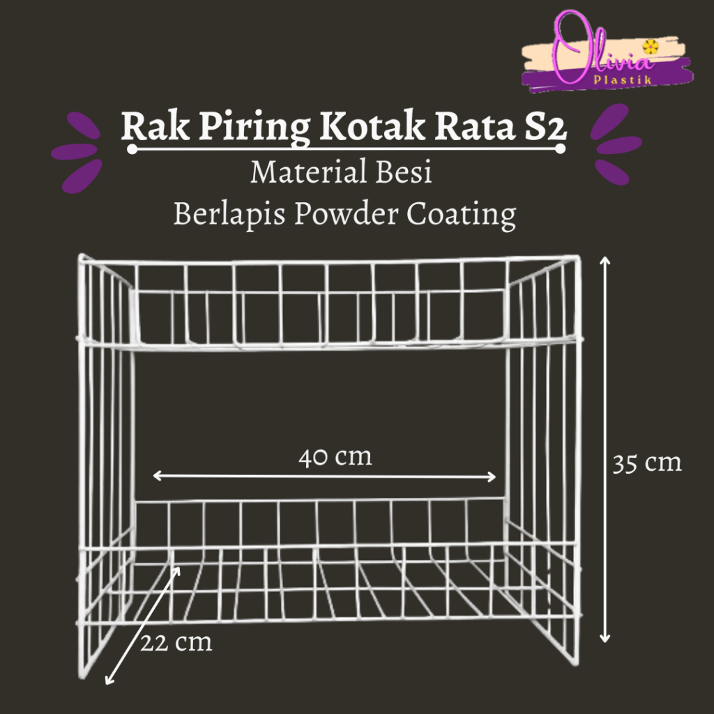 Jual RPK 02 RATA, Rak Kotak Serbaguna Rata Atas Bawah Susun 2 (KHUSUS ...