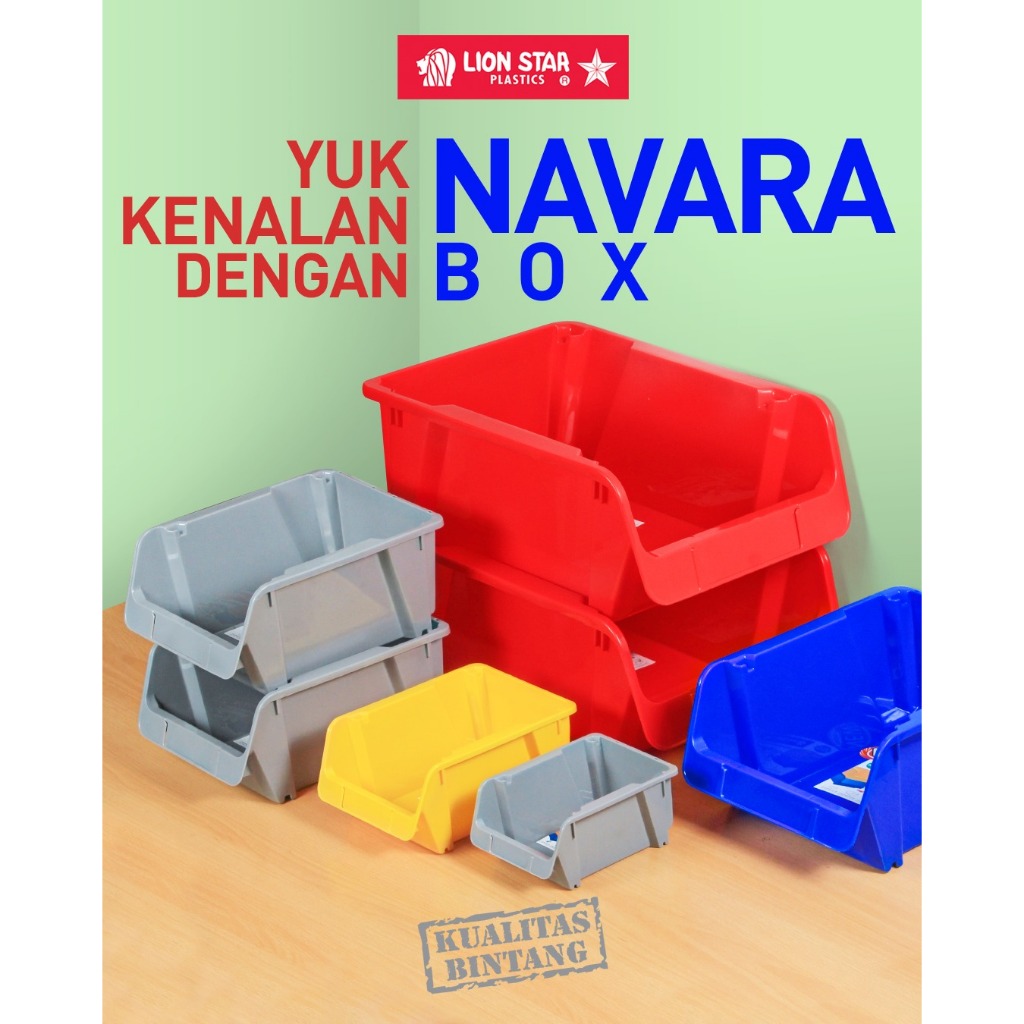 Jual NAVARA BOX 200 300 400 500 LION STAR JOLLY BOX PLASTIK BOX ...
