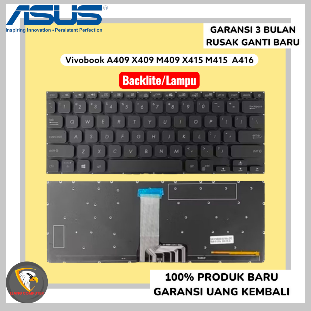 Jual Keyboard Asus M409 A409F A409M A409FA A409FL A409MA M409BA X409 X415 A416 | Shopee Indonesia