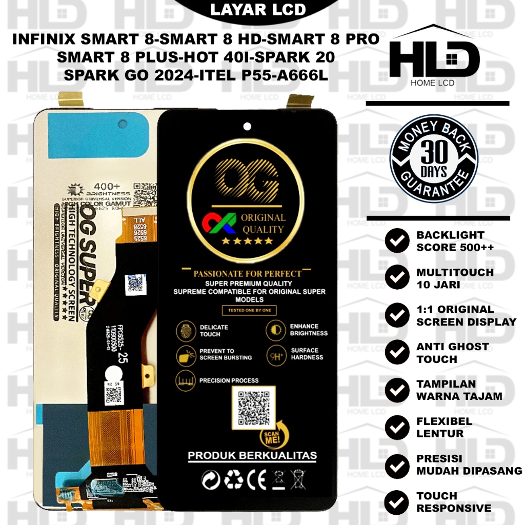 Jual (ORIGINAL) LCD INFINIX SMART 8-SMART 8 HD-SMART 8 PRO-SMART 8 PLUS ...