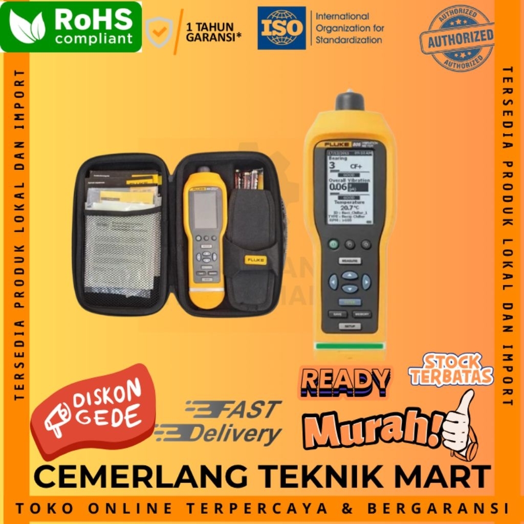 Jual Fluke 805 Original Alat Ukur Getaran + Fluke Connect – Cocok untuk ...