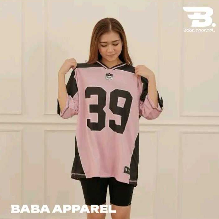 Jual Jersey Streetwear Number Series 20/ Soft Pink/ Trend Outfit ...