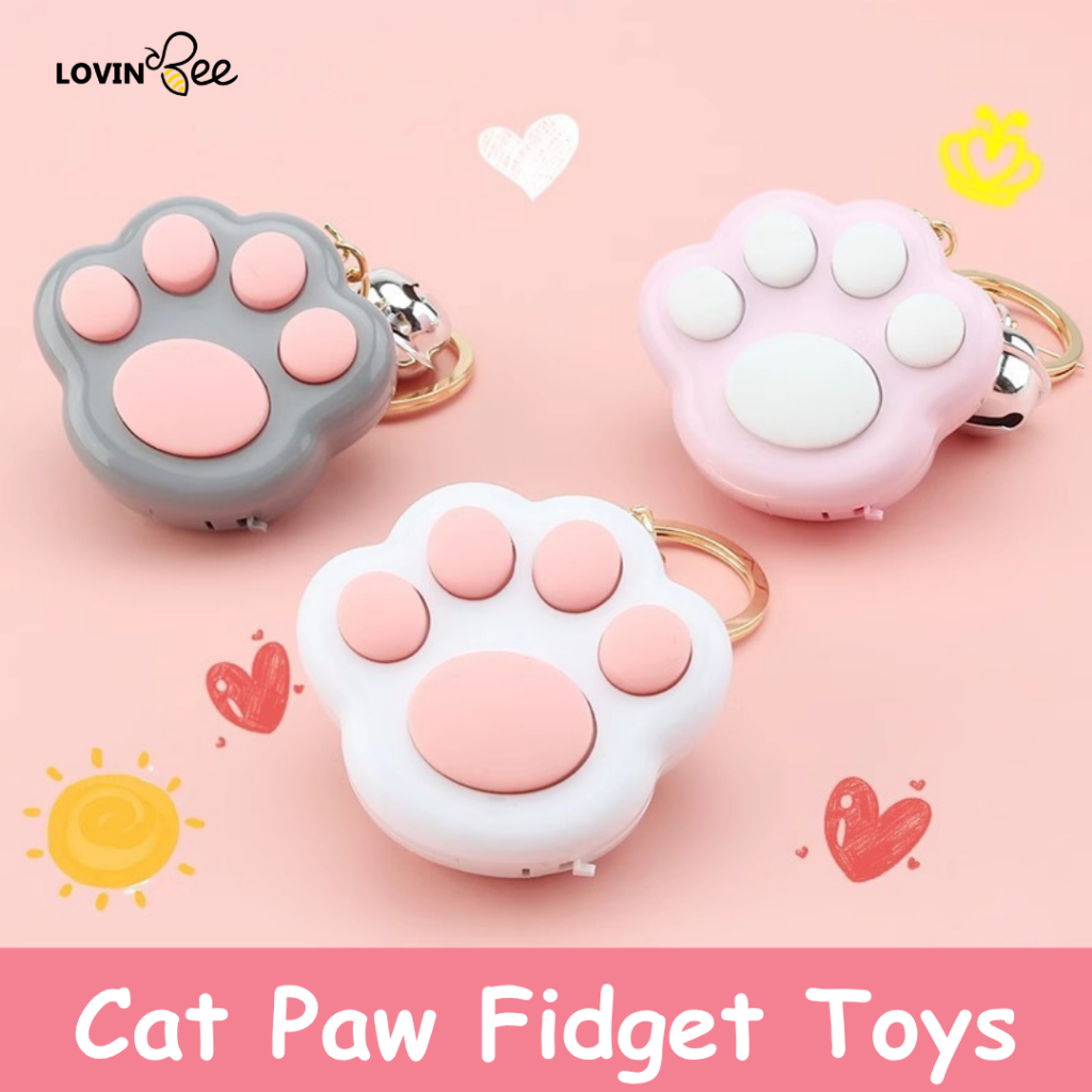 Jual Gantungan Kunci Fidget Toy Cat Paw Lucu Gantungan Aksesoris Tas ...