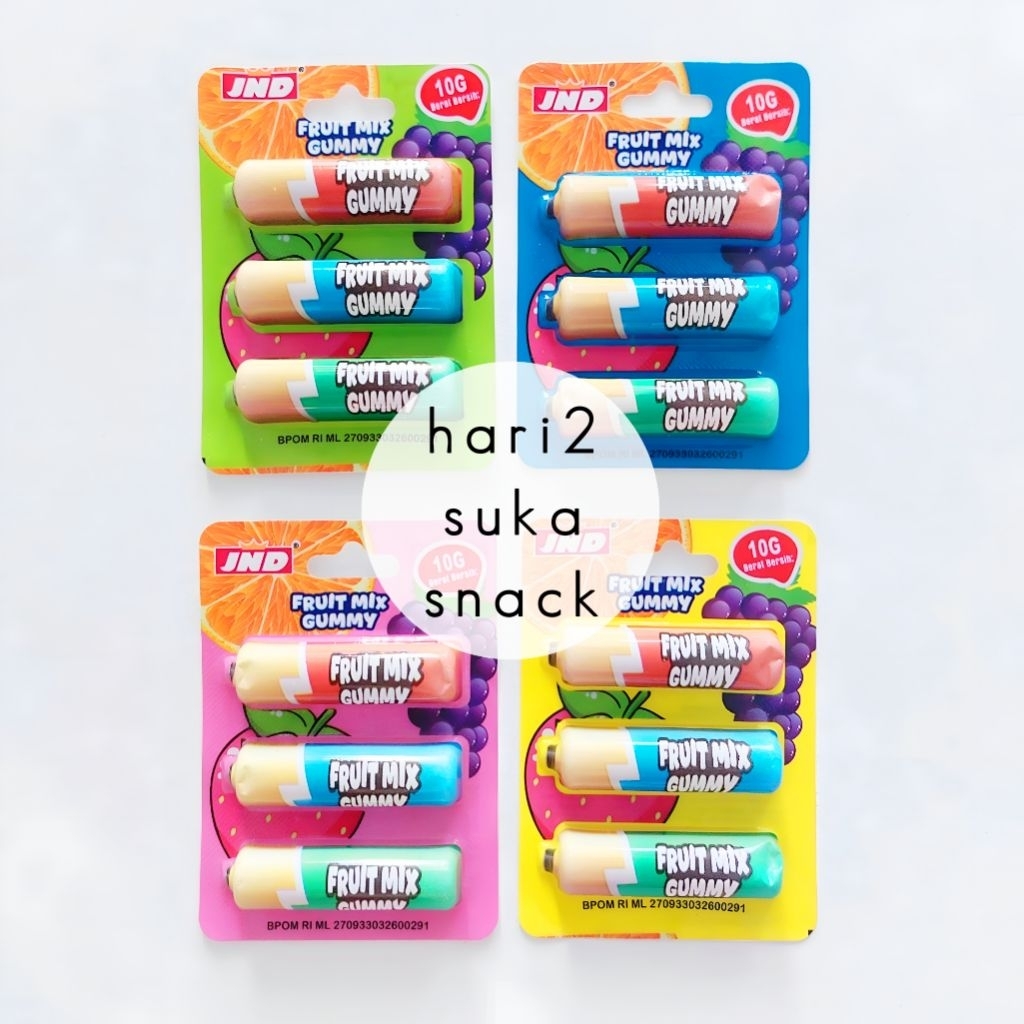 Jual Permen JND Baterai Fruit Mix Gummy / Permen Jelly Batre Battery ...