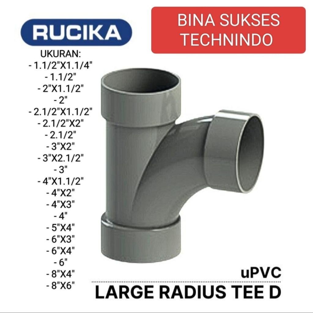 Jual 6" X 3" LARGE RADIUS TEE TY D ( D - LT ) T Y 90° 90 DERAJAT 150MM ...
