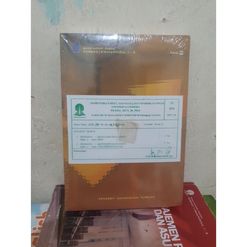 Jual Buku Kuliah Modul UT Buku Materi Pokok EKMA4314 Akutansi Manajemen Universitas Terbuka ...