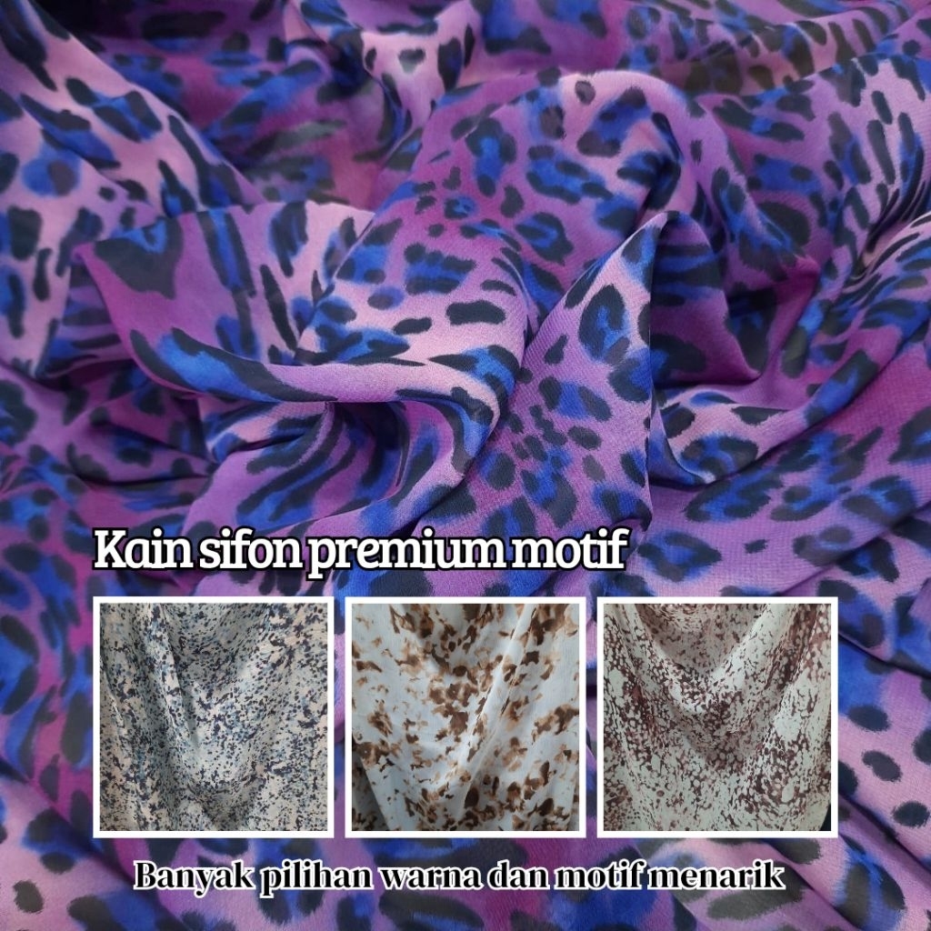 Jual COD! kain sifon motif - harga per SETENGAH meter - kain sifon ...