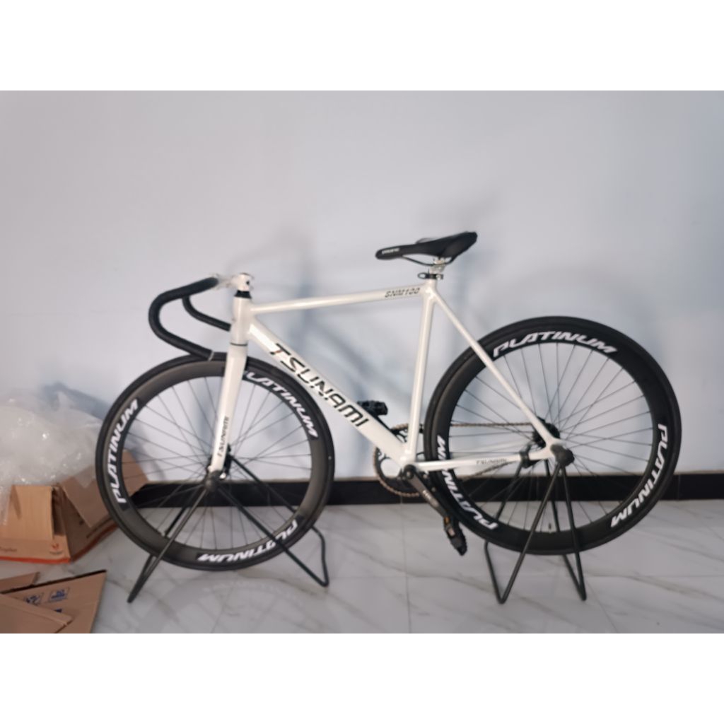 Jual sepeda fixie tsunami putih | Shopee Indonesia