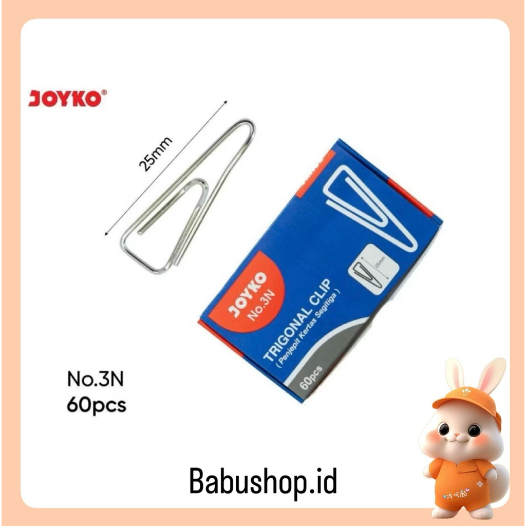 Jual BBS JOYKO Trigonal Paper Clip No 3 Klip Penjepit Kertas Segitiga ...