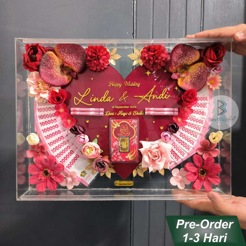 Jual Hadiah Pernikahan / Happy Wedding Gift Custom Full Set Akrilik ...