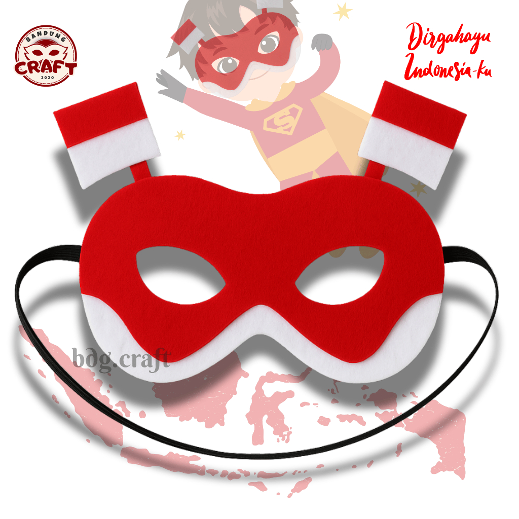 Jual bdg.craft topeng motif super hero kemerdekaan indonesia merah ...