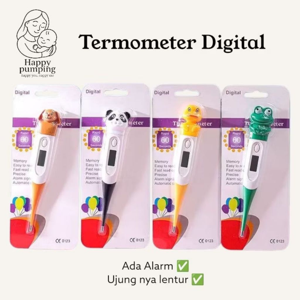 Jual Thermometer Karakter Ujung lembut ada alarm/ Thermometer Digital ...