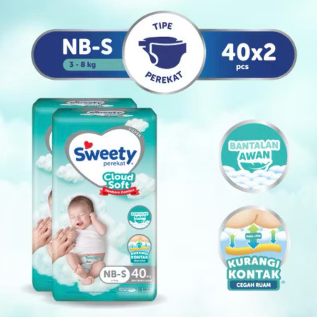 Jual PAKET 2 BALL - SWEETY SILVER Pant Pants Popok Cloud Soft Celana ...