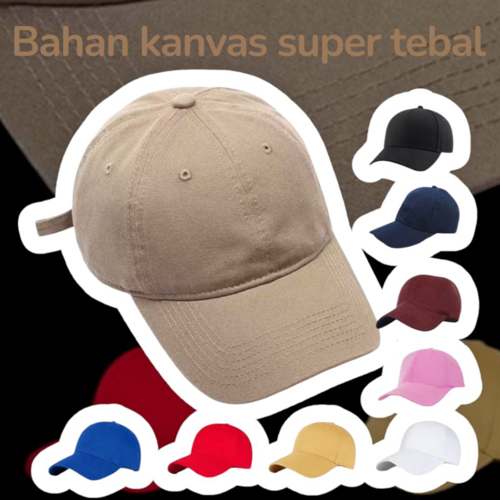 Jual topi polos premium tebal topi pria & wanita mewah elegan | Shopee ...