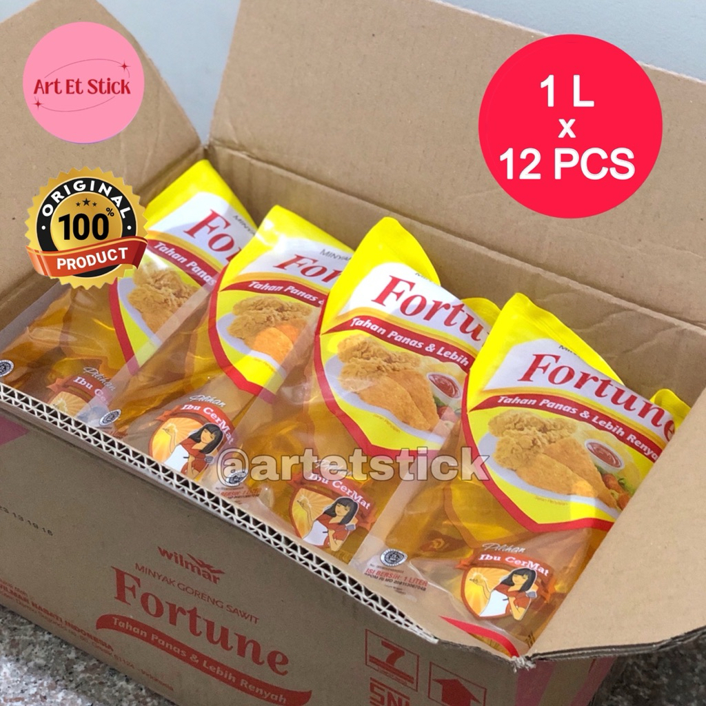 Jual Fortune Minyak Goreng Sawit 1 Liter - 1 Dus Isi 12 Pouch | Shopee ...