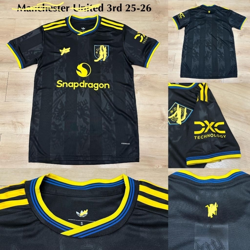 Jual import Jersey bola eMyU M. U. Maanchester Unnited third 3rd 2025/ ...