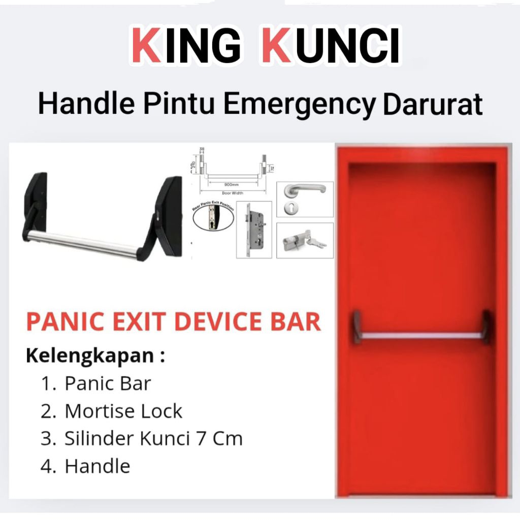 Jual Panic bar / Handle pintu emergency darurat Alfis | Shopee Indonesia