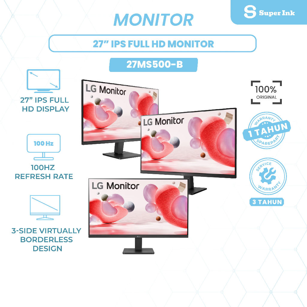 Jual Monitor LG 27MS500‑B 27 inch Full HD 100 Hz dengan Dynamic Action ...