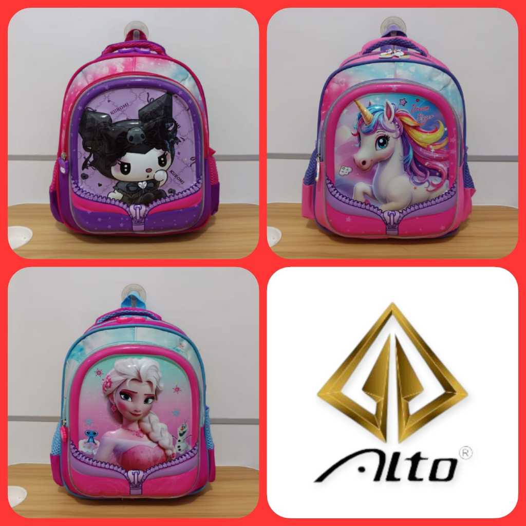 Jual Tas Ransel Alto Tas Kuromi/cinnamoroll/unicorn Tas Sekolah Anak Perempuan/Cewek TK Tas ...
