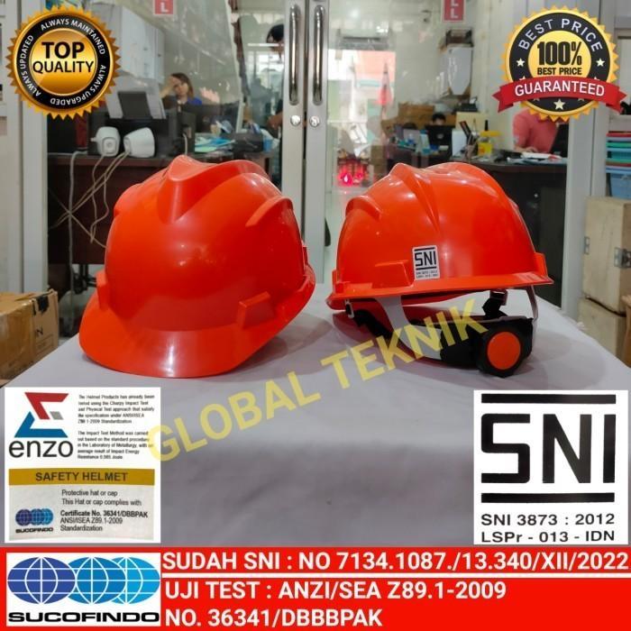 Jual ENZO safety helmet fasttrack helm proyek putar Orange SAFETY HELM ...