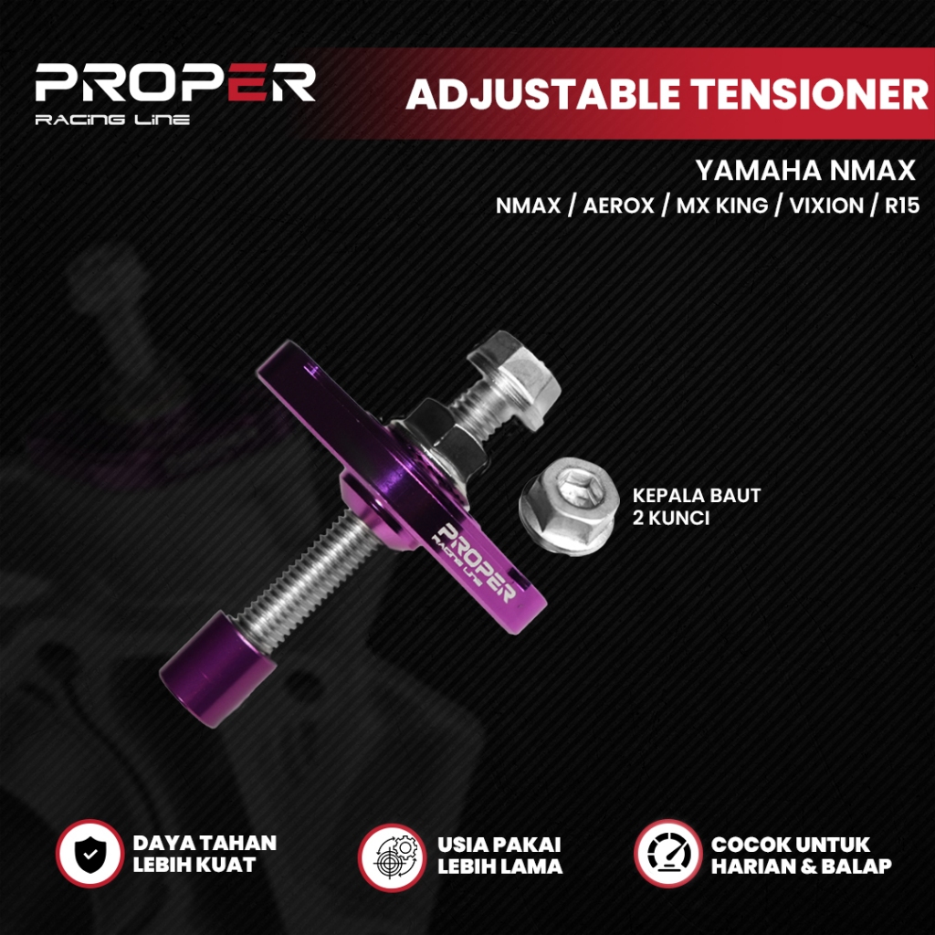 Jual ADJUSTABLE TENSIONER NMAX AEROX MX KING VIXION R15 PROPER RACING ...