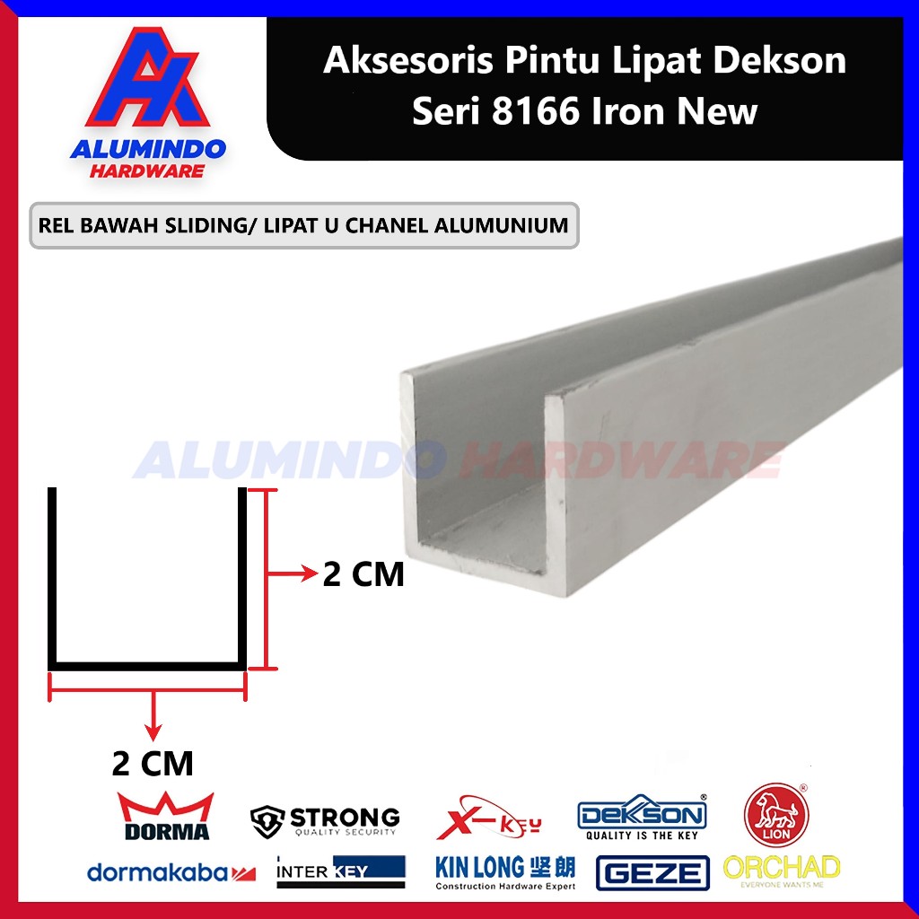 Jual Rel Bawah Pintu Geser Atau Pintu Lipat Alumunium U Channel ...