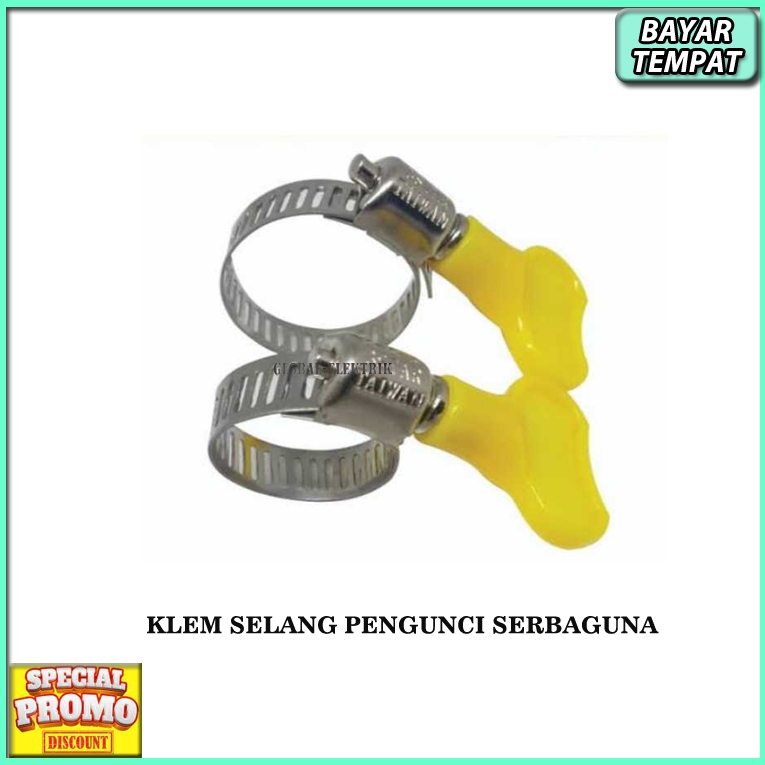 Jual Klem Selang Kuping Stainless/Klem Selang Air Serbaguna with Handle ...