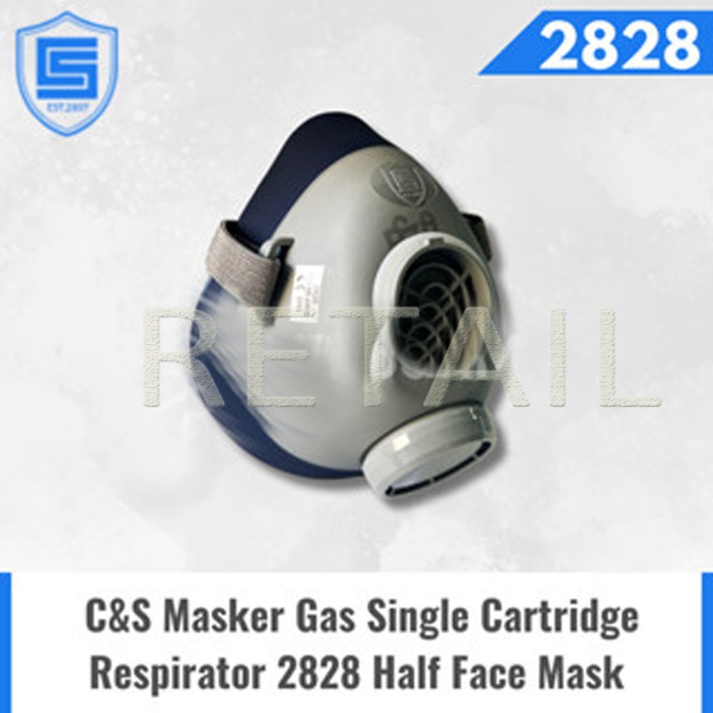 Jual C&S Masker Gas Single Cartridge Respirator 2828 Half Face Mask ...