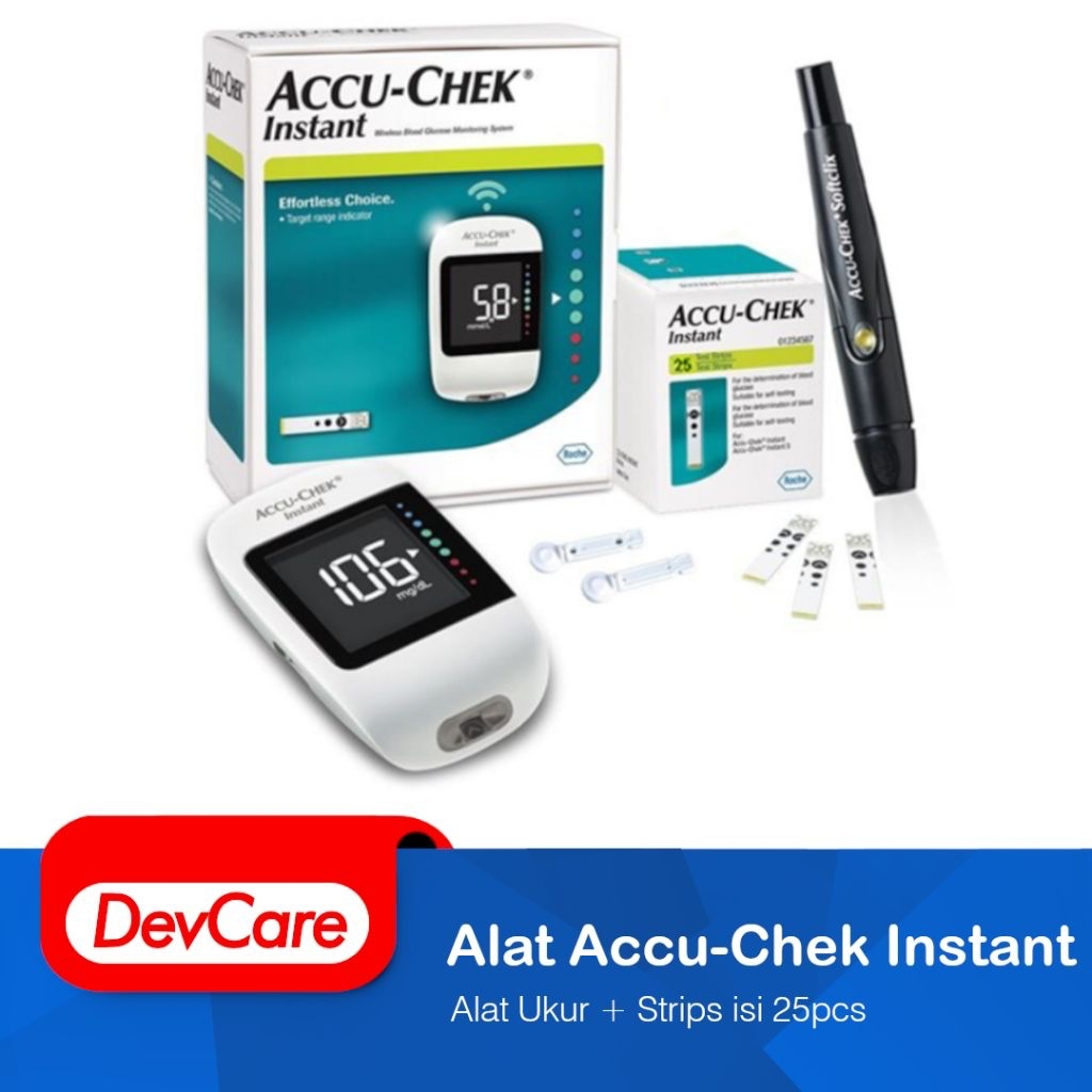 Jual Accu Check Instant Alat + 25 Strip | Alat Cek Gula Darah ACCU-CHEK ...