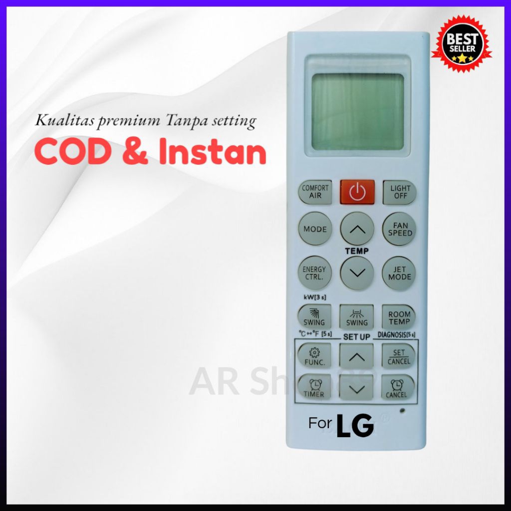 Jual Remote Ac LG inverter smart Tanpa setting Universal kualitas ...