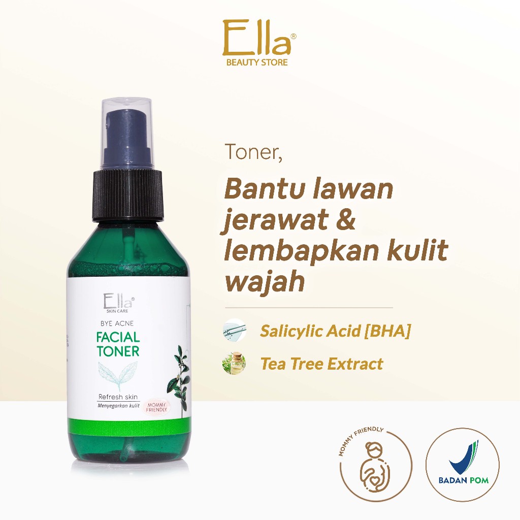 Jual Ella Skincare Bye Acne Toner with Salicylic Acid, Tea Tree Oil ...