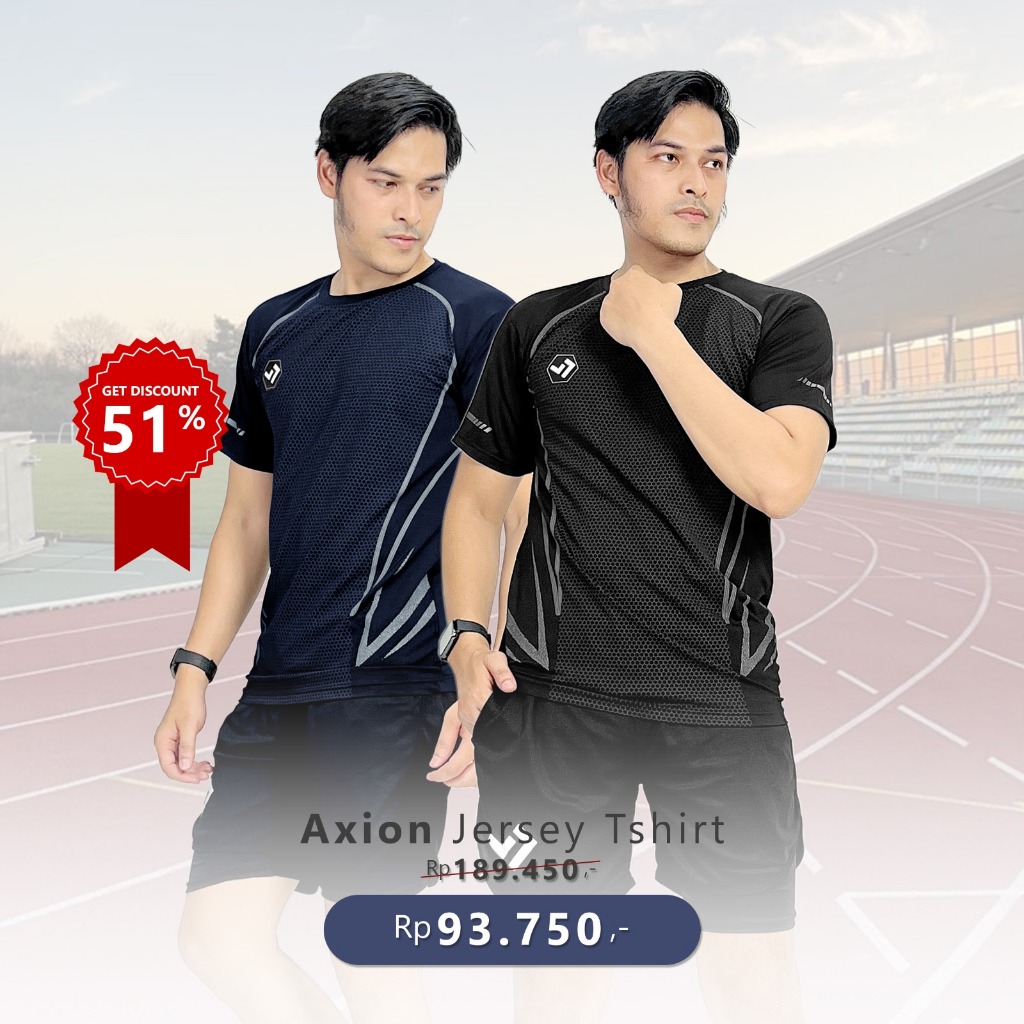 Jual Baju Olahraga Sport Running Gym Fitness / Kaos Olahraga Pria Axion jersey Tshirt | Shopee ...