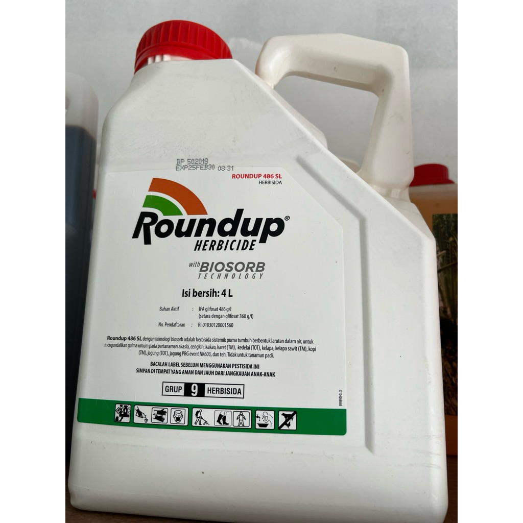 Jual Roundup 486 SL @ 4 Liter / Racun Rumput & Gulma | Shopee Indonesia