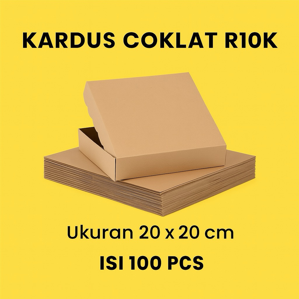 Jual Kardus Coklat R10K Ukuran 20x20 cm - Isi 100 PCS Packing Aman ...