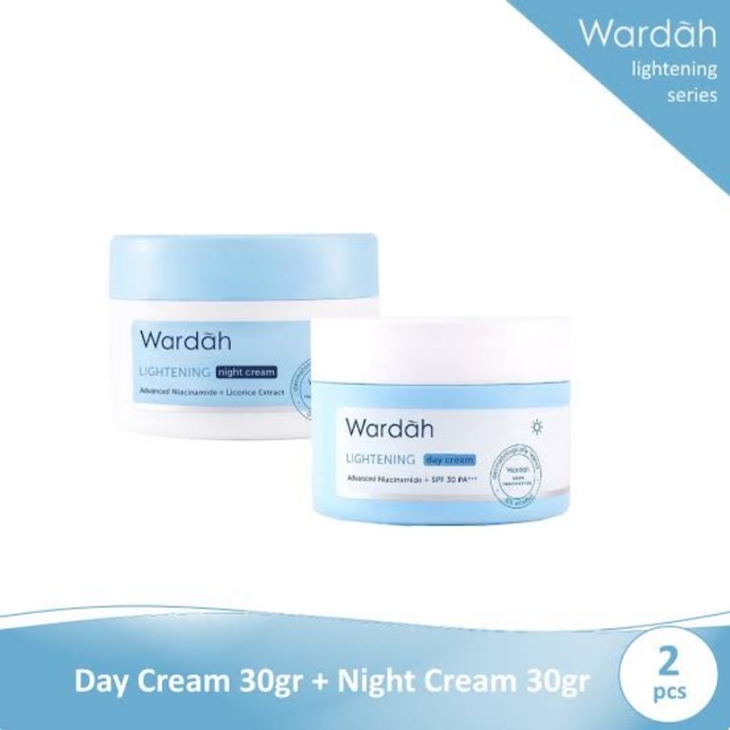 Jual WARDAH LIGHTENING DAY DAN CREAM WARDAH WARNA BIRU WARDAH WARDAH ...