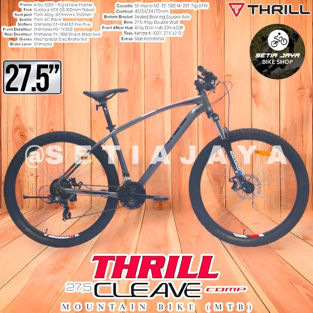 Jual Sepeda Gunung MTB 27.5 Inch THRILL CLEAVE COMP Frame Alloy, 3x7 ...