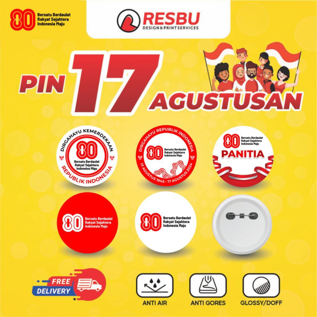 Jual PIN 80 Tahun Republik Indonesia / PIN 17 AGUSTUS / PIN HUT ...