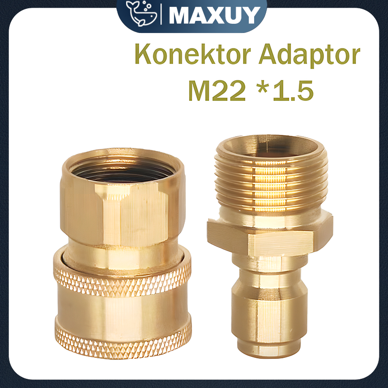 Jual 2PCS Konektor Adaptor M22 *1.5 Untuk Pressure Washer 1/4 female ...