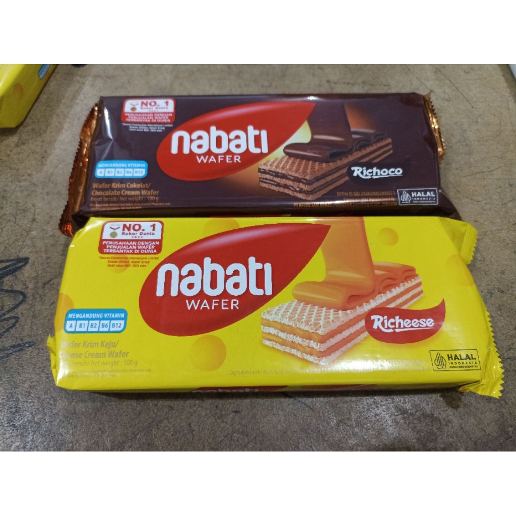 Jual 1 dus Richoco Nabati Wafer Long 100g x 24 Pcs Nabati 5000 an buat hajatan | Shopee Indonesia