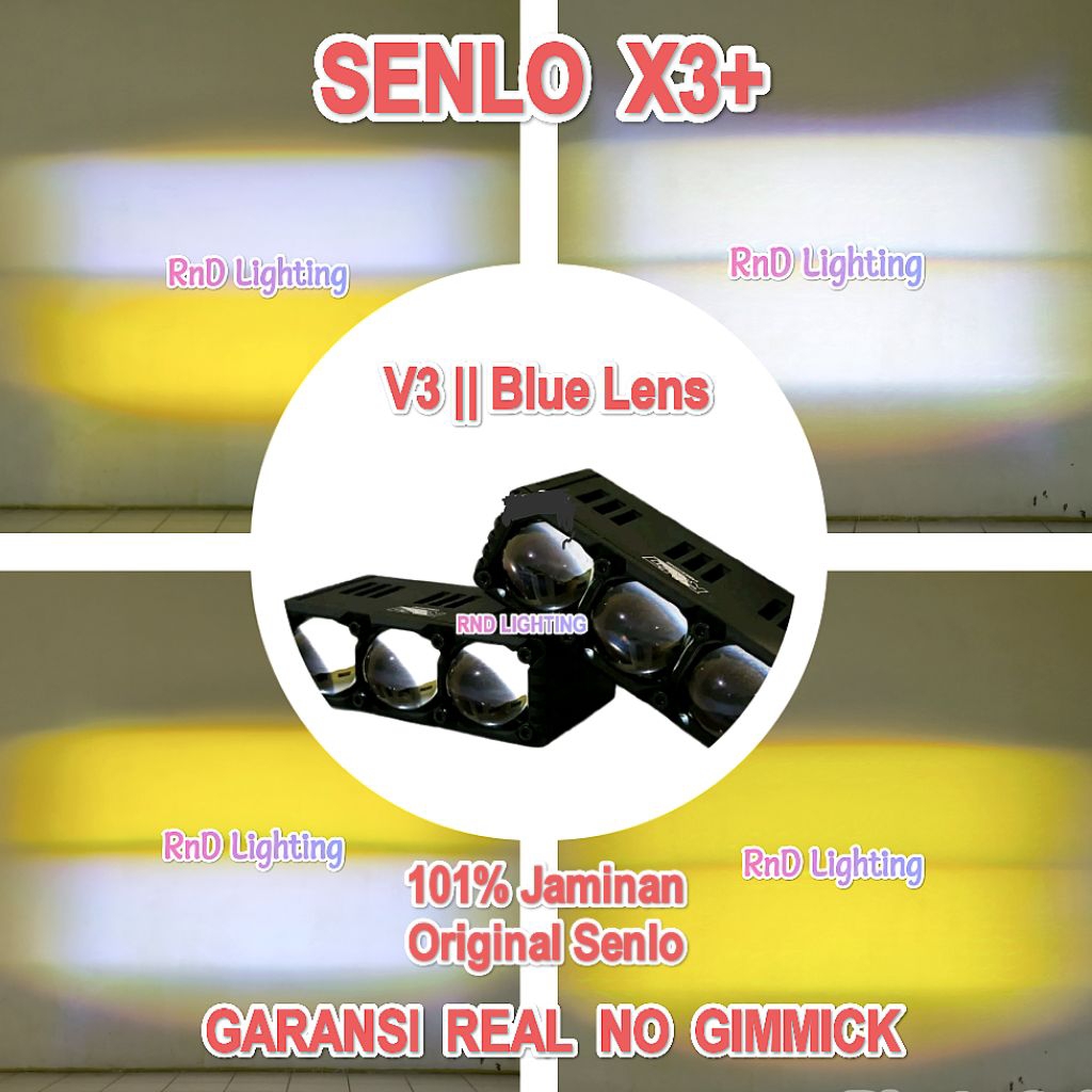 Jual Senlo X3 Plus V3 BLUE LENS Premium Lampu Tembak Bergaransi ...