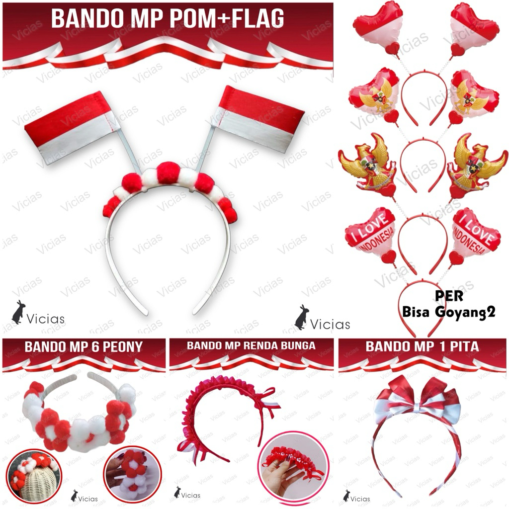 Jual Bando Merah Putih Dirgahayu 17 Agustus Hiasan Aksesoris Rambut ...