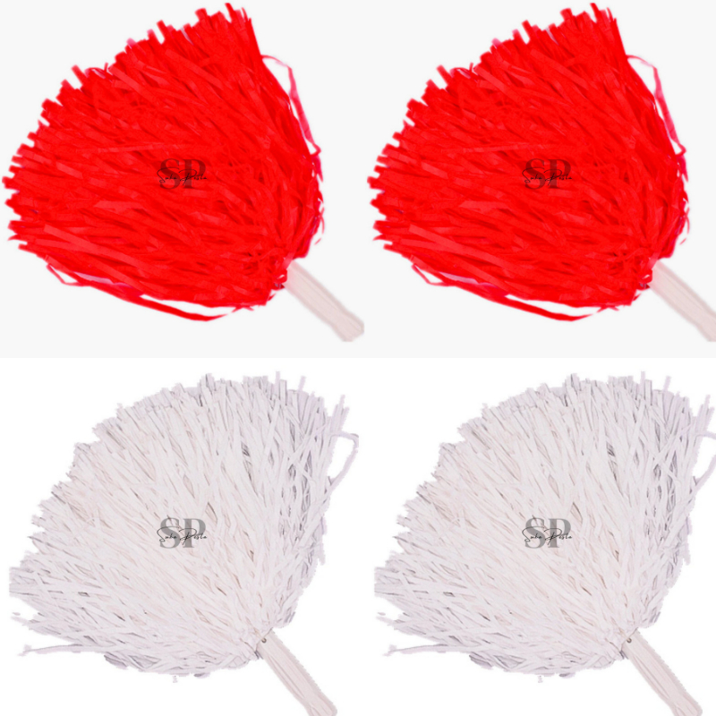 Jual SUKAPESTA - Cheerleader Pom Pom 1 Pasang Merah Putih / Hiasan ...
