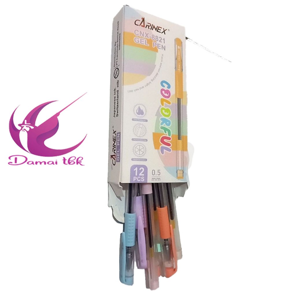 Jual (1 Pak Isi 12 PCs) Carinex Pulpen Gel CNX-8821 | Shopee Indonesia