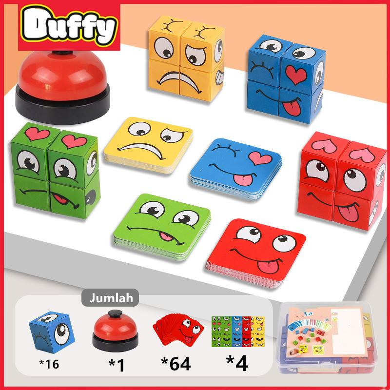 Jual Duffy Toys Mainan Face Changing Cube Mainan Susun Ekspresi Muka ...